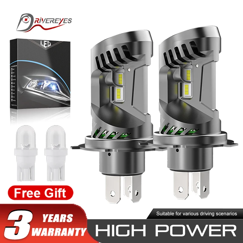 H4-Bi-Mini-LED-Projector-Lens-240W-26000LM-Plug-and-Play-DRL-Car-Bulb ...