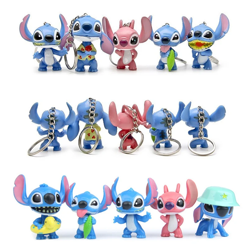 10pcs-Disney-Lilo-Stitch-Anime-Figures-Action-Figura-Keychains-Pendent ...