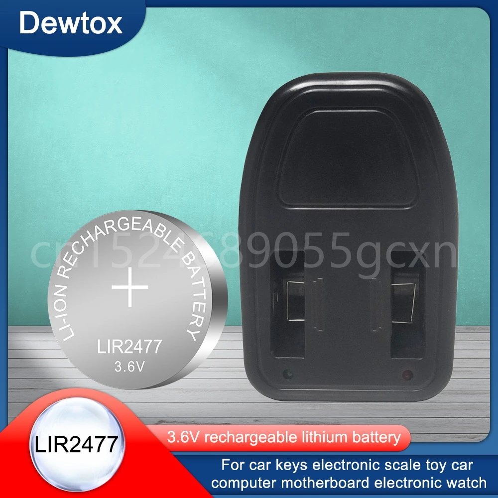 2-Slot-Charger-LIR2477-3-6V-200mAh-Rechargeable-Button-Battery-Lithium ...