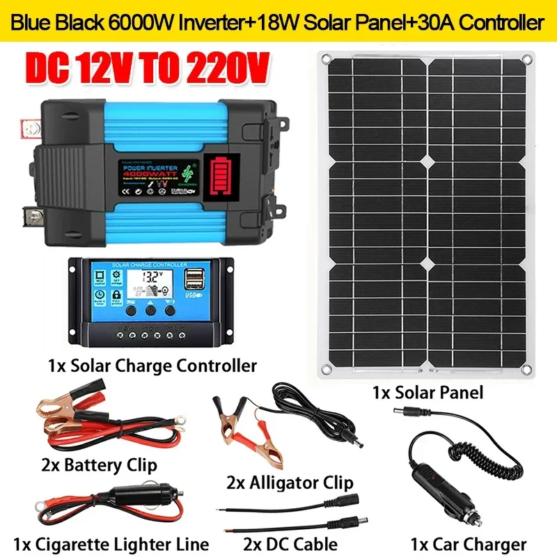 Solar Kit 4000W Solar Power Kit With Inverter & 100W Panel - 12V To ...