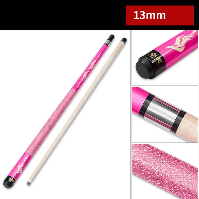 Women's Pink Big Head Chinese Black Eight Nine Cue Snooker Cue Split ...