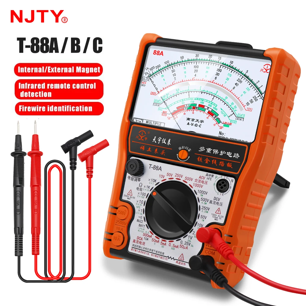 NJTY-Alta-Precisi-n-Puntero-Multimetro-T88A-T88B-T88C-AC-DC-2500V-Volt ...