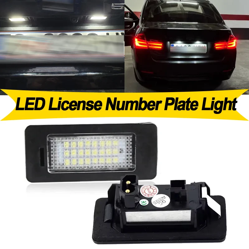 2PCS For BMW 3 Series E90 E91 E92 E93 F30 F35 F80 F31 F34 LED License ...