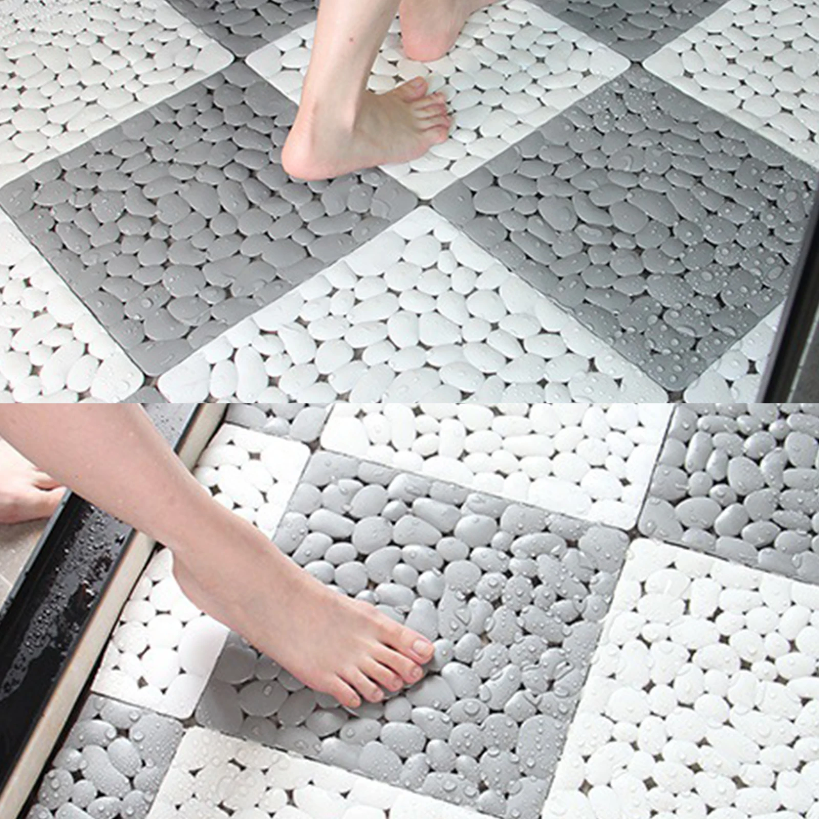 1pc Bathroom splicing non-slip mat Toilet shower full spread floor mat ...