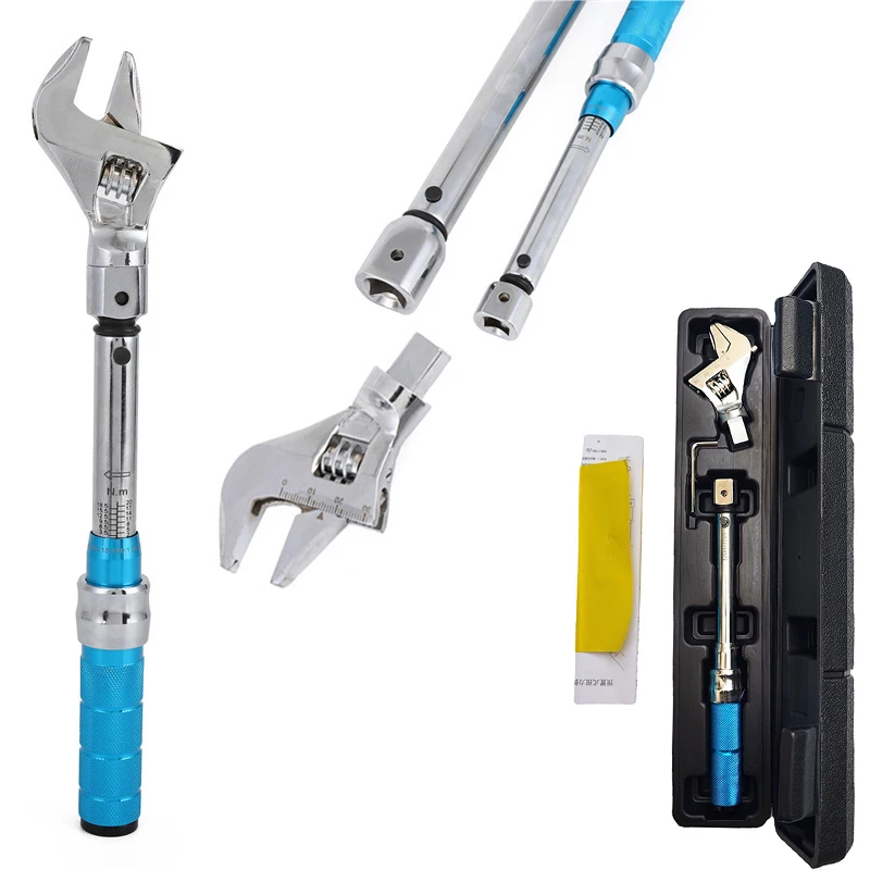 Digital Adjustable Open Torque Wrench 5-25N.m End Interchangeable Head ...