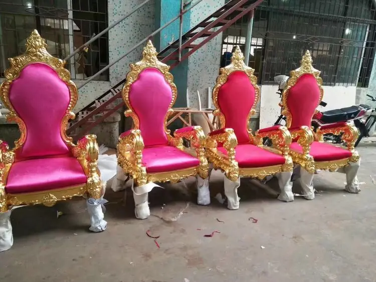 Royal-Wedding-Antique-King-And-Queen-Throne-Chairs-Princess-Chairs ...