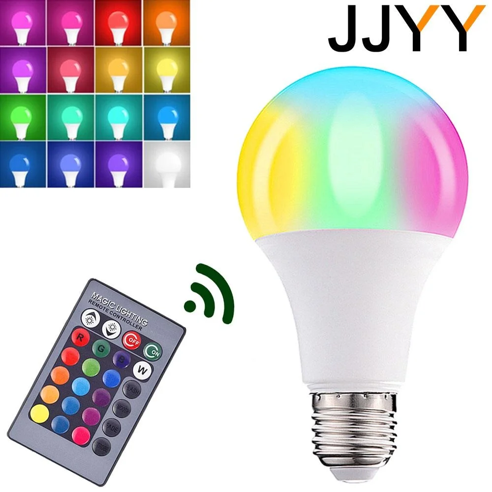 JJYY 1PC E27 RGB Light Bulbs RGB Color Changing LED Light Bulbs 16 ...