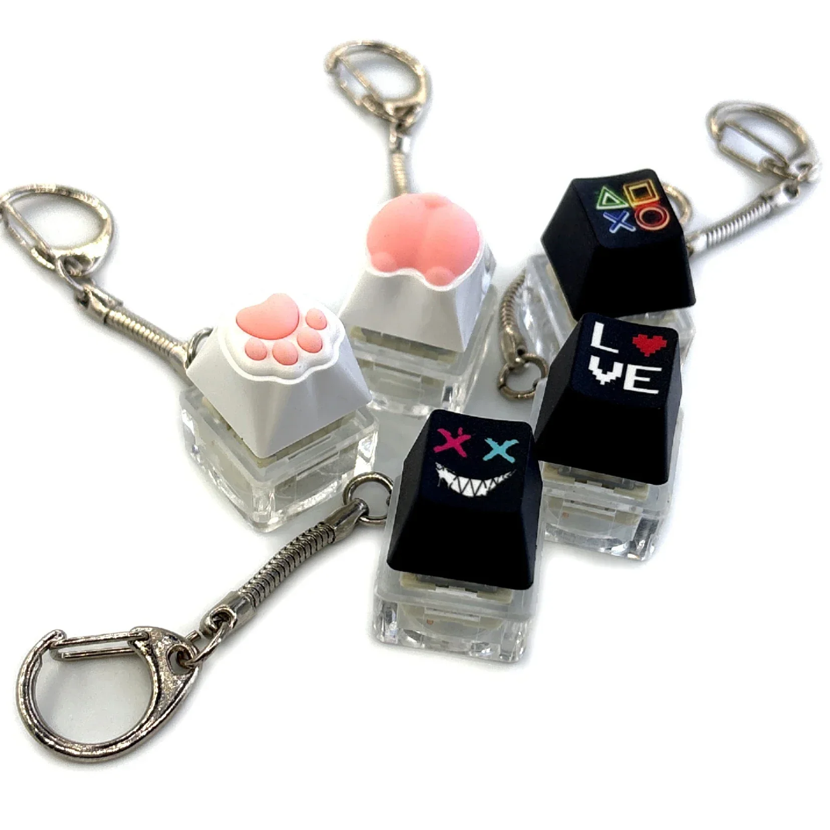 Keyboard-Key-Chain-Toy-Stress-Relief-Fidget-Button-Keycap-Fidget ...
