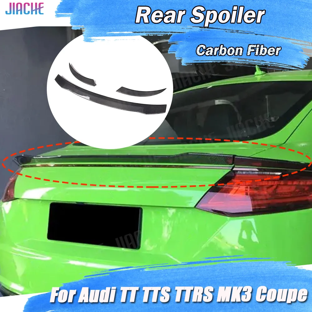 Carbon Fiber Rear Lip Spoiler For Audi TT TTS TTRS MK3 Coupe 2015-2017 ...