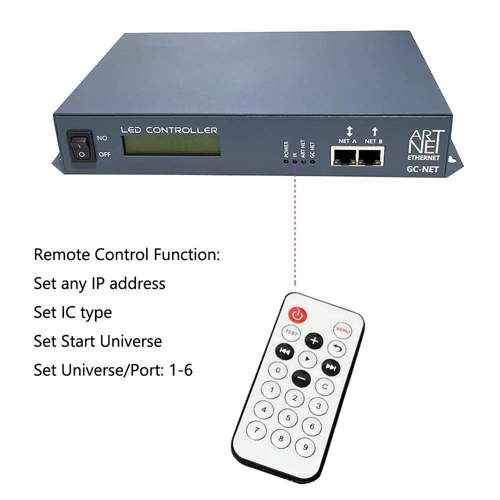 8 Ports ART-NET To DMX512 SPI Pixel Led Controller Support MADRIX Jinx ...
