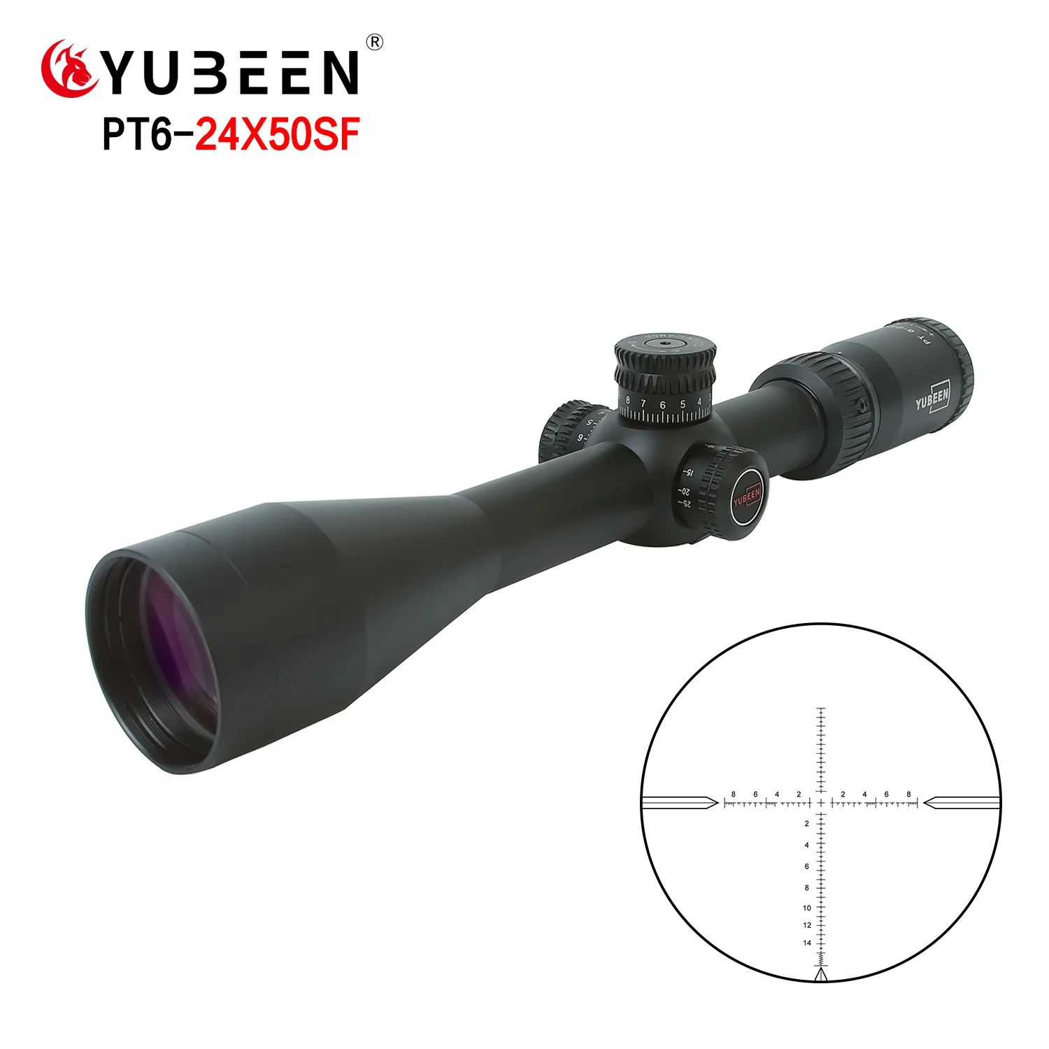YUBEEN 6-24X50SF Rifle Scope Side Focus Hunting Optical Sight HUNT ...