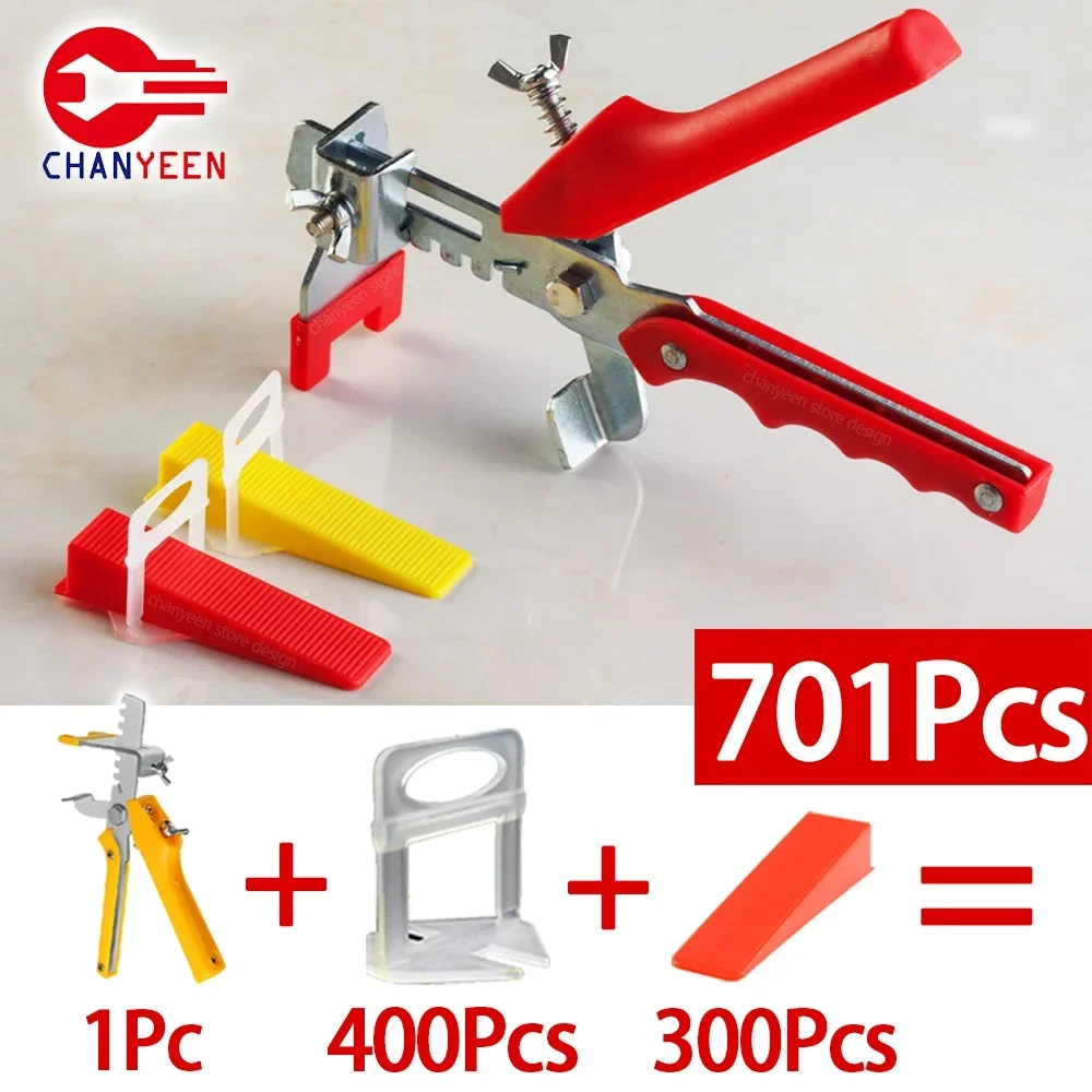 701Pcs-Ceramic-Tile-Leveling-System-Clips-Spacers-Straps-with-Piler ...
