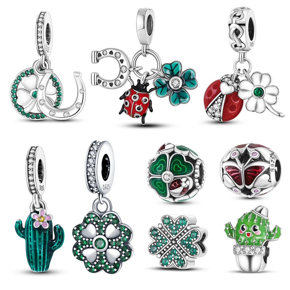 Pandora Ladybug Charm 925 Original Silver | Pandora Four Leaf Clover ...