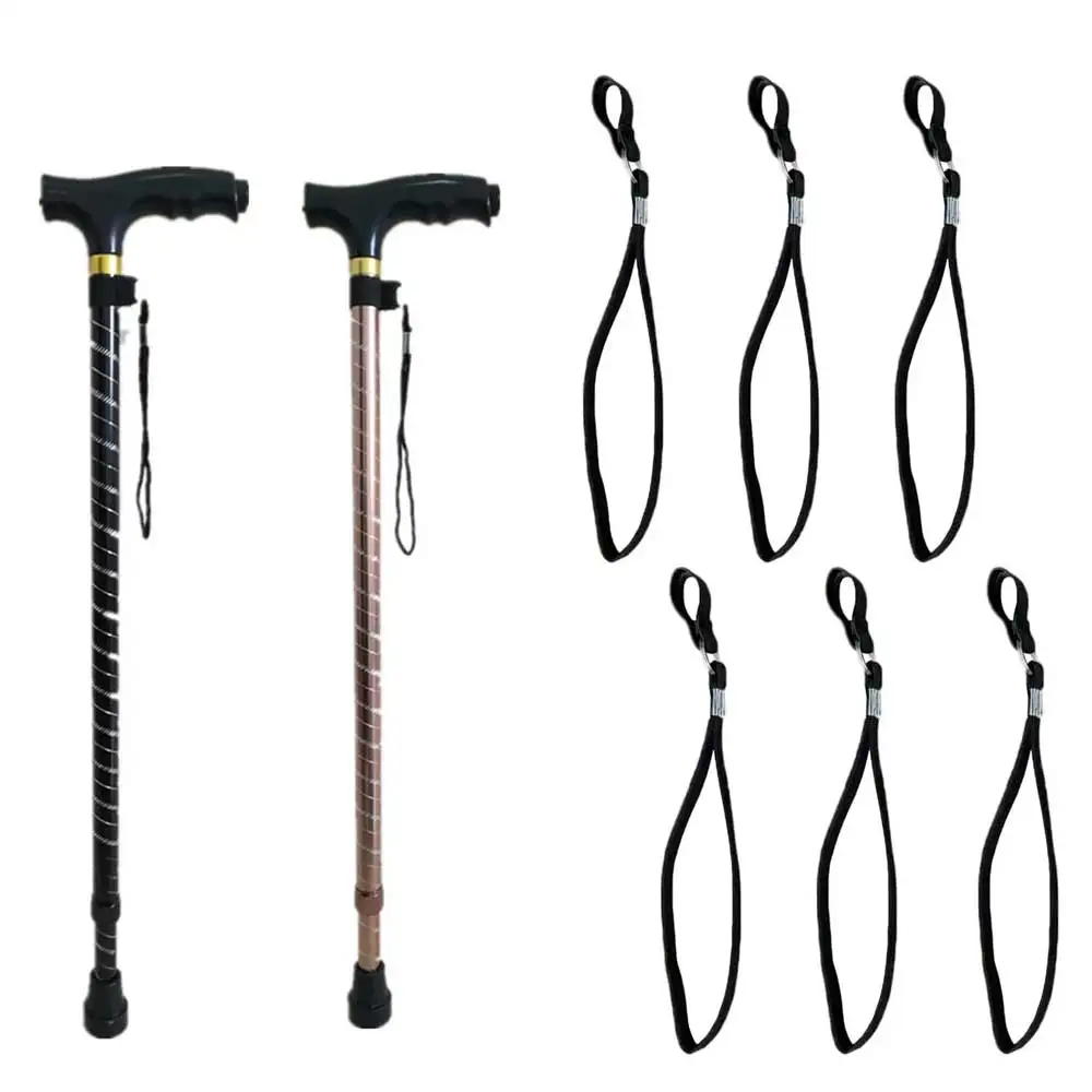 6pcs-Portable-24CM-Black-Wrist-Straps-Hand-Wristband-Crutch-Cane-Ropes ...