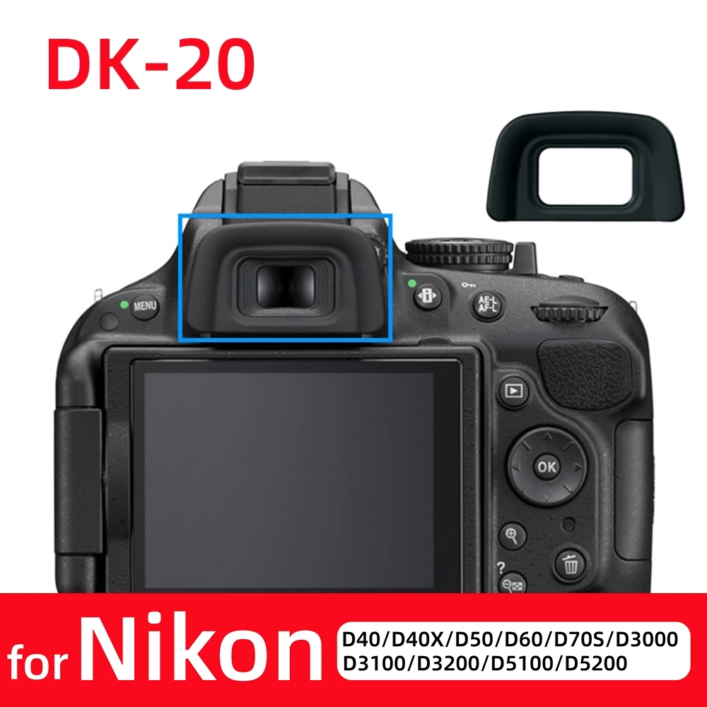 Soft Silicone DK-20 Eyecup Viewfinder Cap DK20 for Nikon D40/D40X/D50 ...