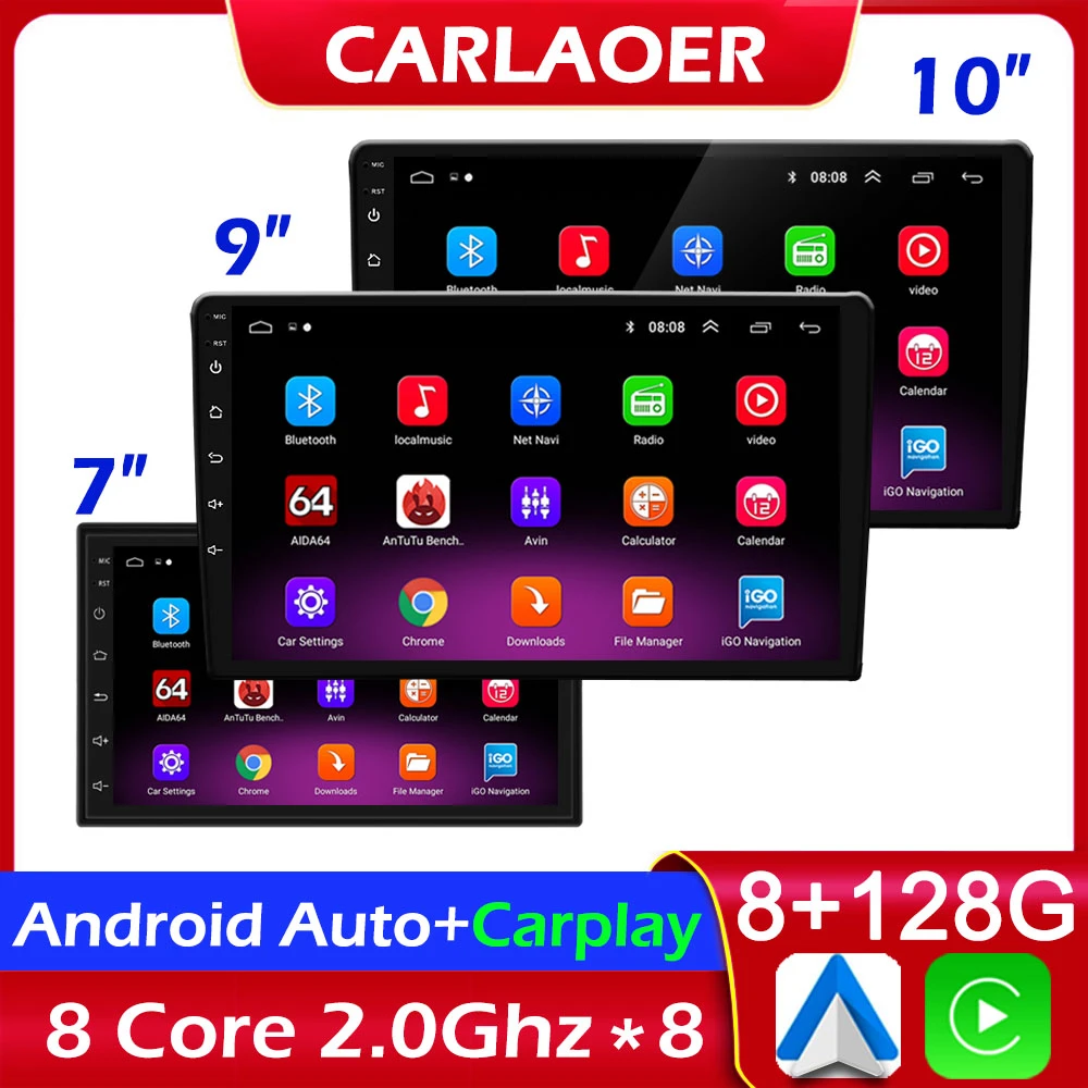 Car Radio 2 din 7 9 10″ Android Multimedia Player GPS WIFI Auto CarPlay ...