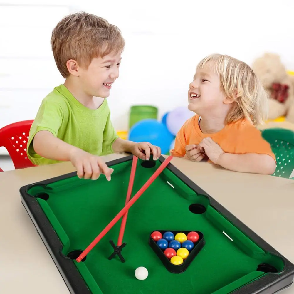1PCS Boys Mini Pool Table Billiards Snooker Toy Party Montessori Kids ...