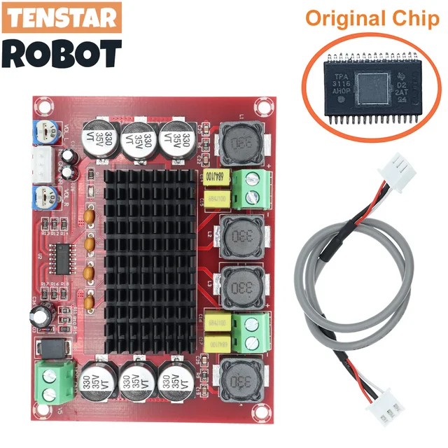 듀얼 채널 디지털 파워 오디오 앰프 보드: 오리지널 칩, TPA3116 D2 XH-M543, 12V, 24V, 120W * 2 ...