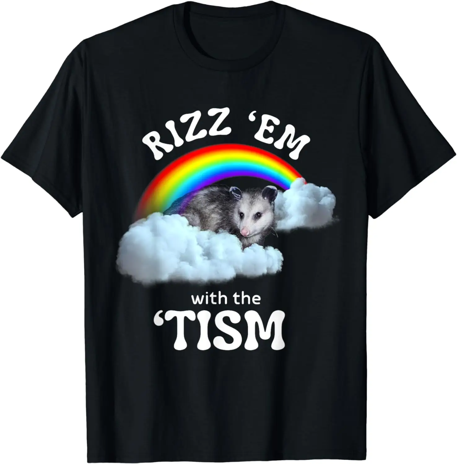 Autism-Funny-Rizz-Em-with-The-Tism-Meme-Autistic-Opossum-T-Shirt-Women ...