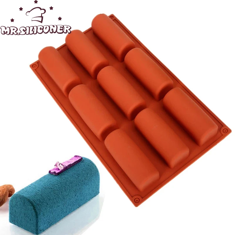 9-Cavity-Silicone-Mold-3D-Stick-Half-cylindrical-Long-Strip-Shape ...