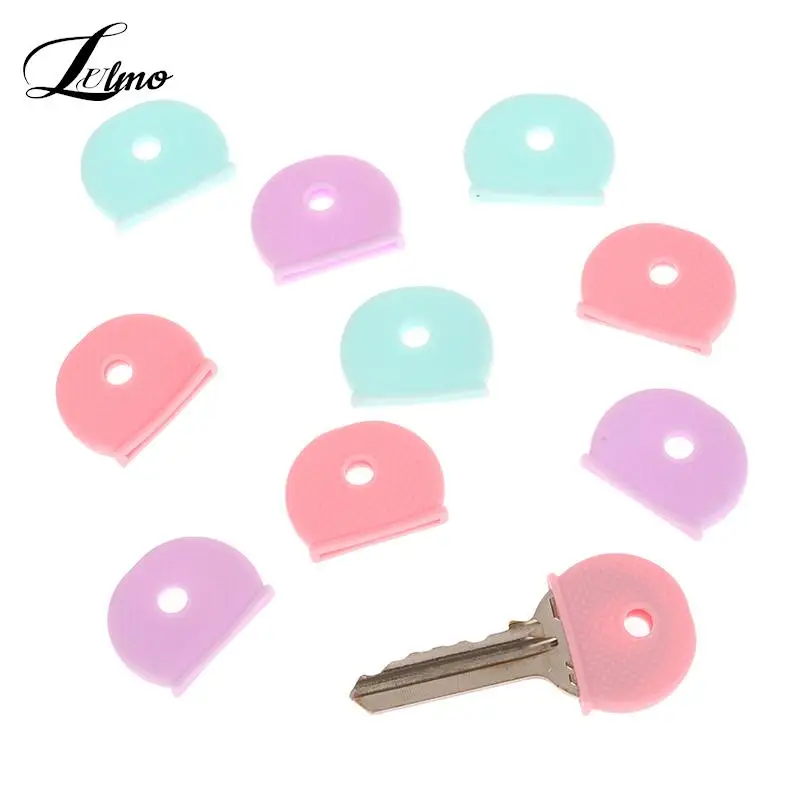 10pcs-Universal-Rubber-Half-Round-Key-Caps-Solid-Key-Head-Cover-Shell ...