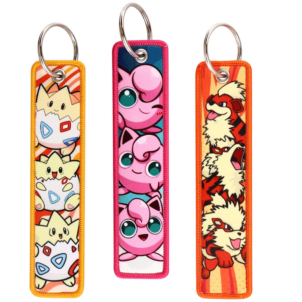 Cartoon-Embroidered-Cute-Keychains-Car-keys-Tag-for-Men-Keyring-Women ...