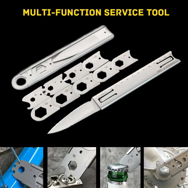 Hot-Multi-functional-Combination-Tool-Wrench-Set-EDC-Stainless-Steel ...