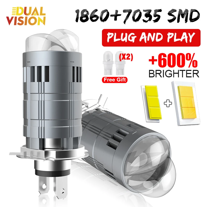 H4-Mini-Bi-LED-Lens-Projector-Lens-Car-Headlight-Bulbs-6000K-H4-led-Car ...