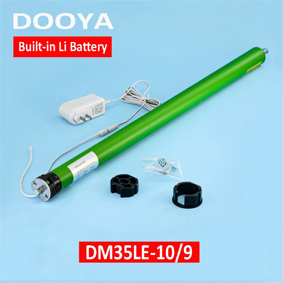 Dooya DC Electronic Rolling Tubular Motor DM35LE 10/9 for Rolling Blinds,Built in Li Battery ...