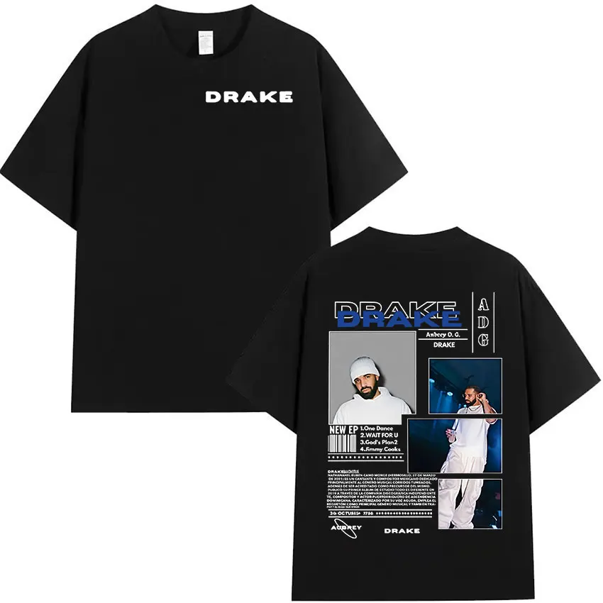 Rapper Drake Tour 2025 Album Graphic T Shirt Men Hip Hop gothic short ...