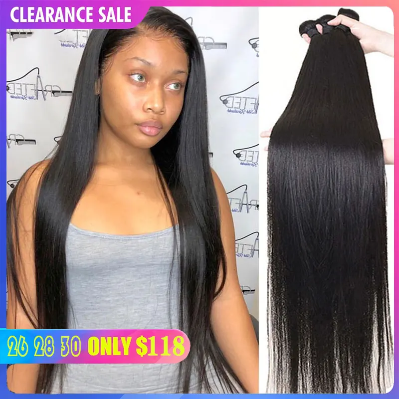Straight-Bundles-Human-Hair-100-Virgin-Hair-Bundles-30-Inch-3-4-PCS ...