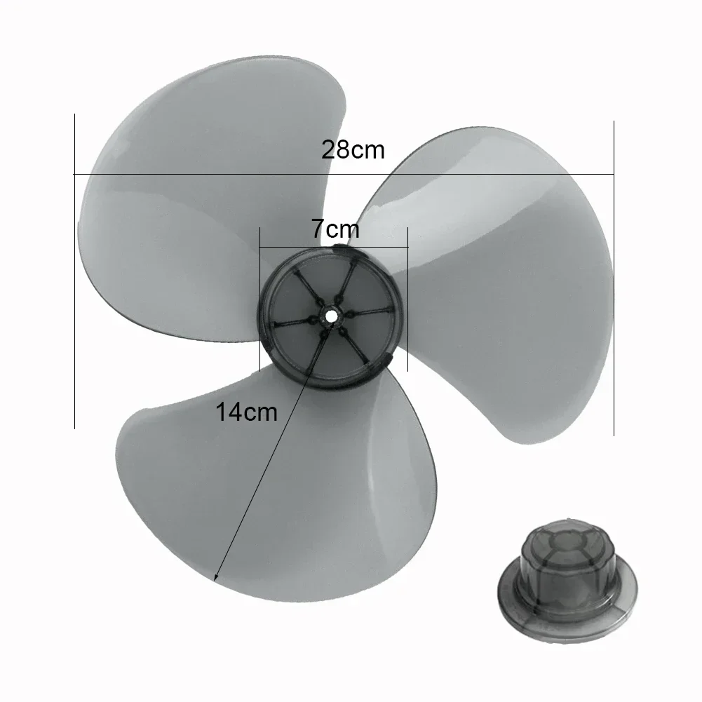 12-Plastic-Fan-Blade-Transparent-White-Home-Improvement-Radius-14cm ...