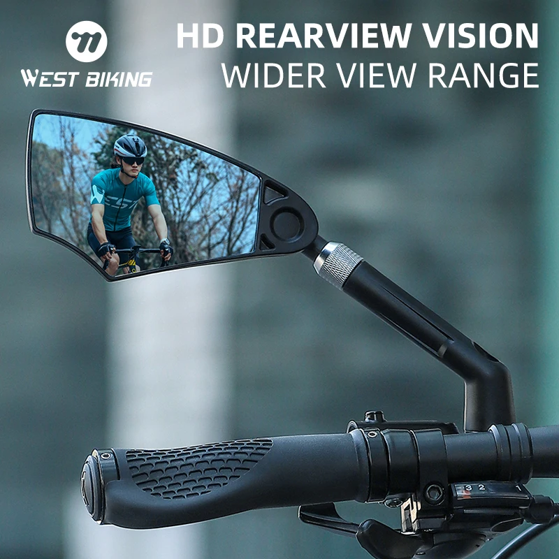 Bicycle Mirrors For Handlebars , HD Blast-Resistant Glass Lens Bicycle ...