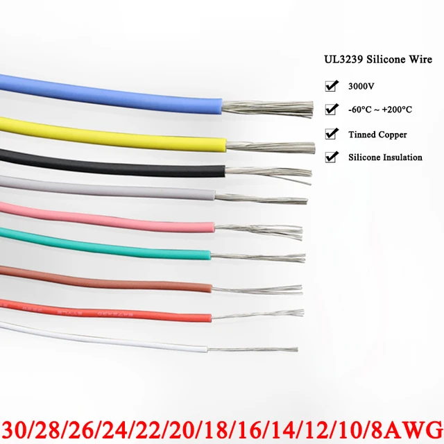 3KV AWG Silicone Rubber Insulated Wire Cable With Ul3239, 43% OFF