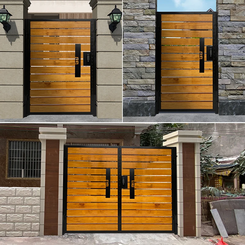 Stainless Steel Gate Designs With Wood