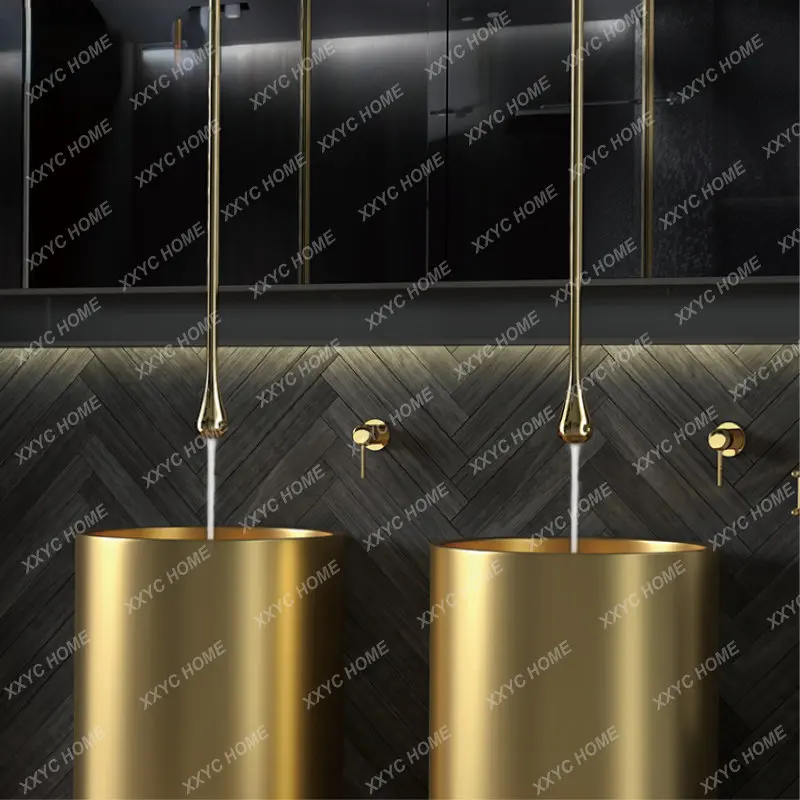 creative-ceiling-water-drop-faucet-all-copper-cold-and-hot-washbasin ...
