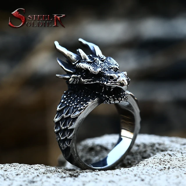 Western Dragon Band Ring