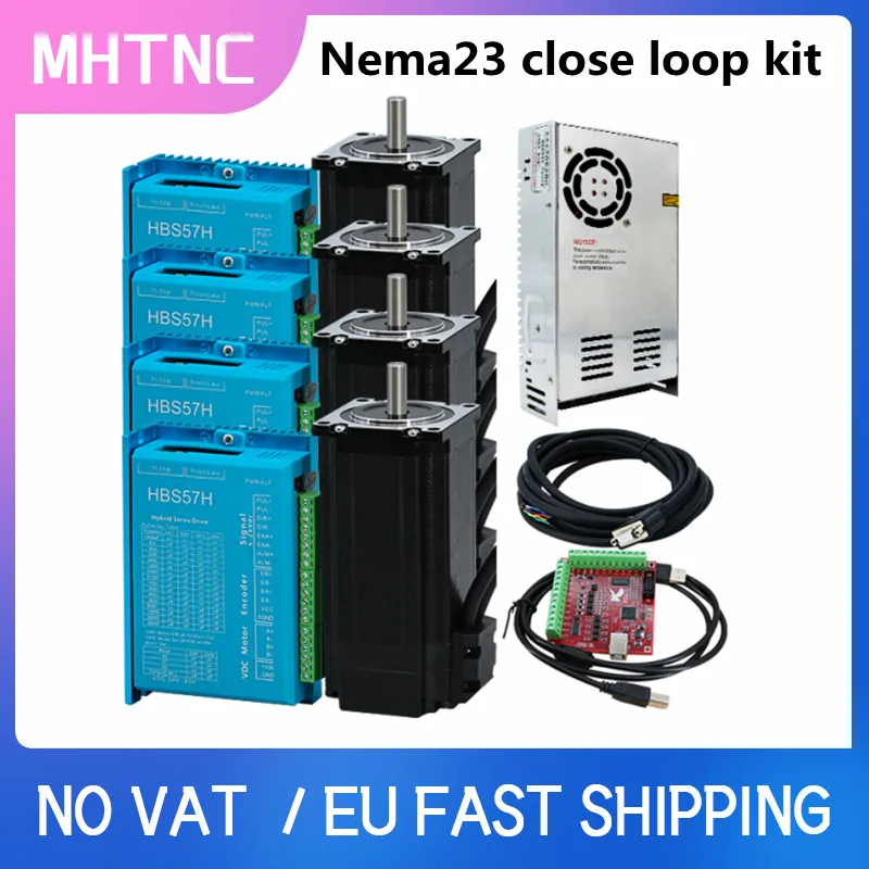 EU Shipped Nema23 2N.m 2.5N.m 3N.m Closed Loop Stepper Motor Kits 57HSE ...