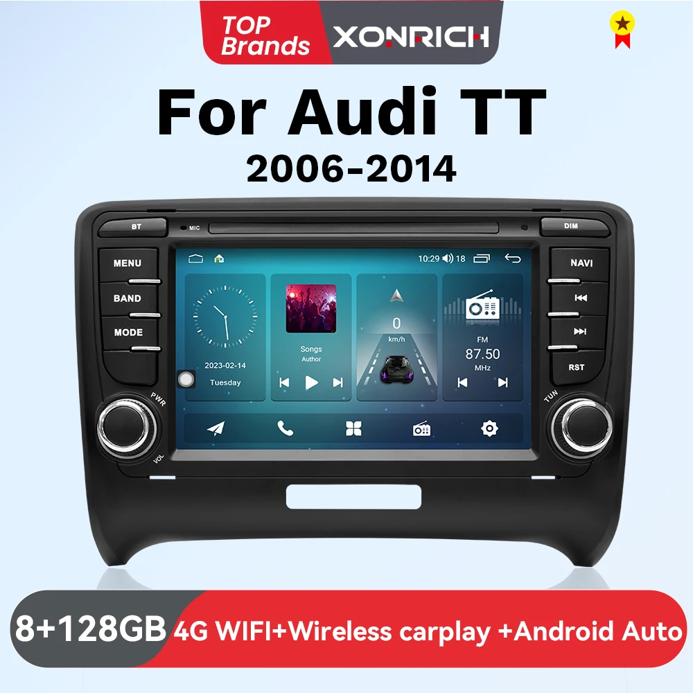 Wireless Carplay Android 14 Car Auto Radio For Audi A3 8P 2003 - 2013 ...