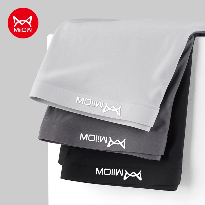 Miiow 3pcs Ice Silk Men Boxer Shorts Summer Thin Breather Cool ...