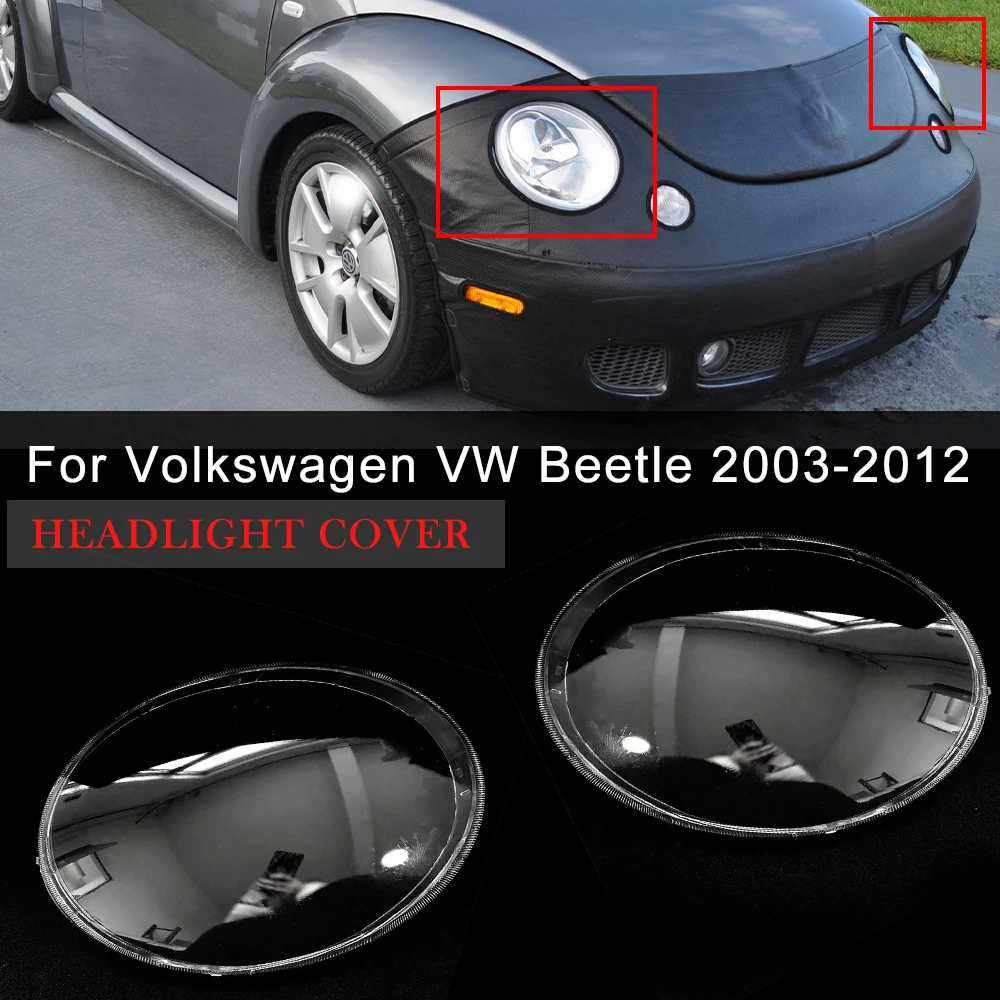For-Volkswagen-VW-Beetle-2003-2012-Car-Headlight-Cover-Replacement-Lens ...