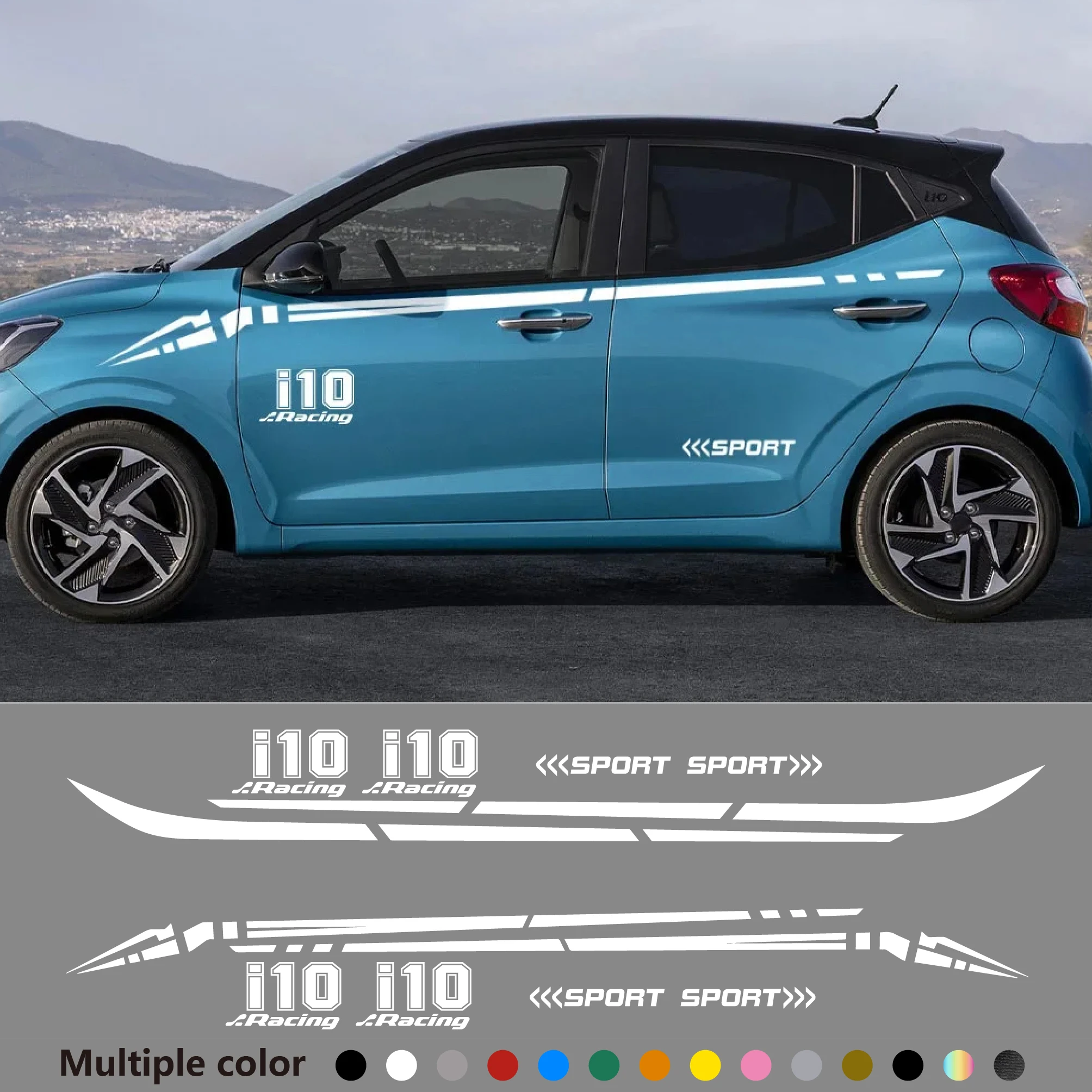 6PCS-Car-Side-Body-Waist-Line-Letter-Stickers-For-Hyundai-i10-Tuning ...