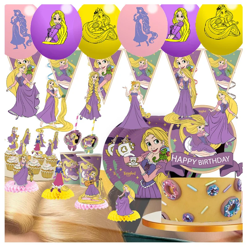 Anime-Tangled-Rapunzel-Theme-Birthday-Party-Plate-Cups-Sticker-Napkin ...