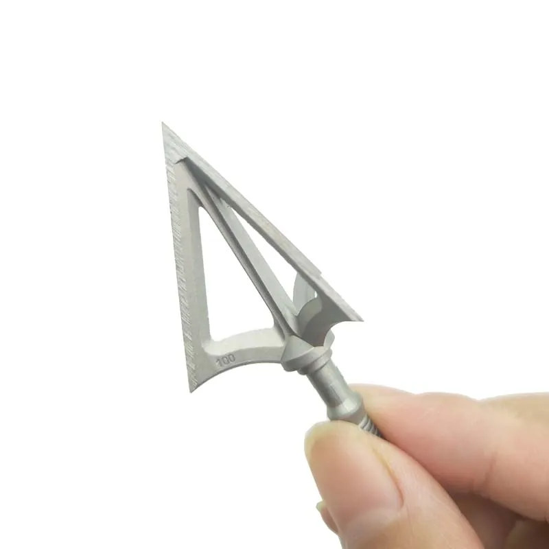2PCS-Archery-Fixed-3-Blade-100Grain-Broadhead-Sharp-Hard-Arrowheads ...
