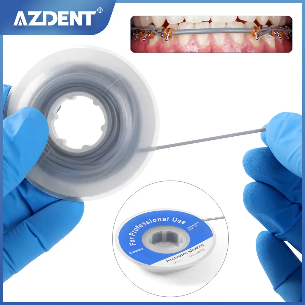 AZDENT-5m-Roll-Dental-Orthodontic-Elastic-Archwire-Sleeve-Tubing-Dental ...