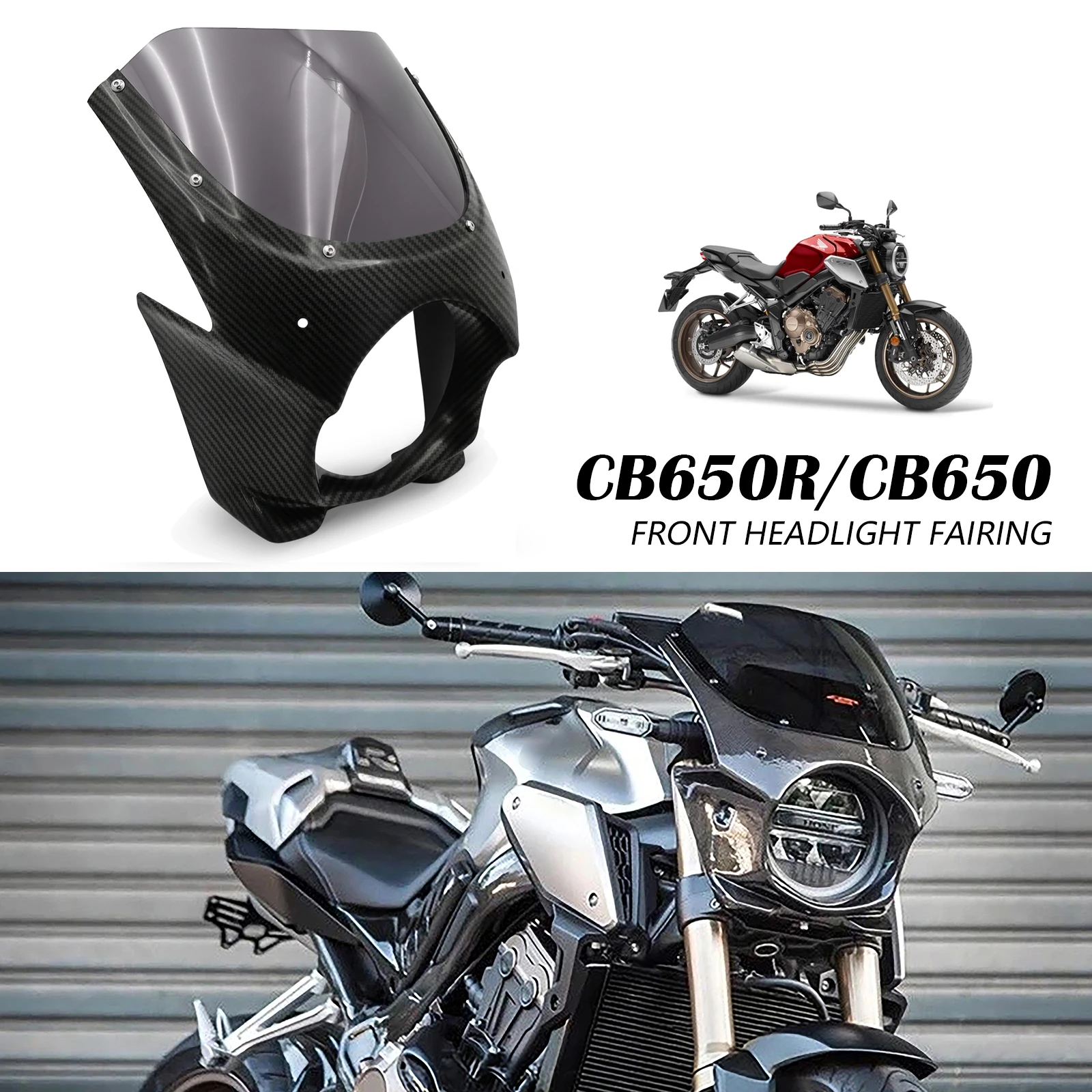 CB650R Motorcycle Windscreen Front Windshield For HOND CB650 R 2019 ...