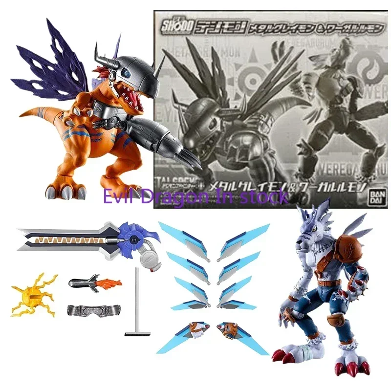 Bandai-Genuine-Digimon-Anime-Figure-Candy-Toys-Metal-Greymon-Were ...