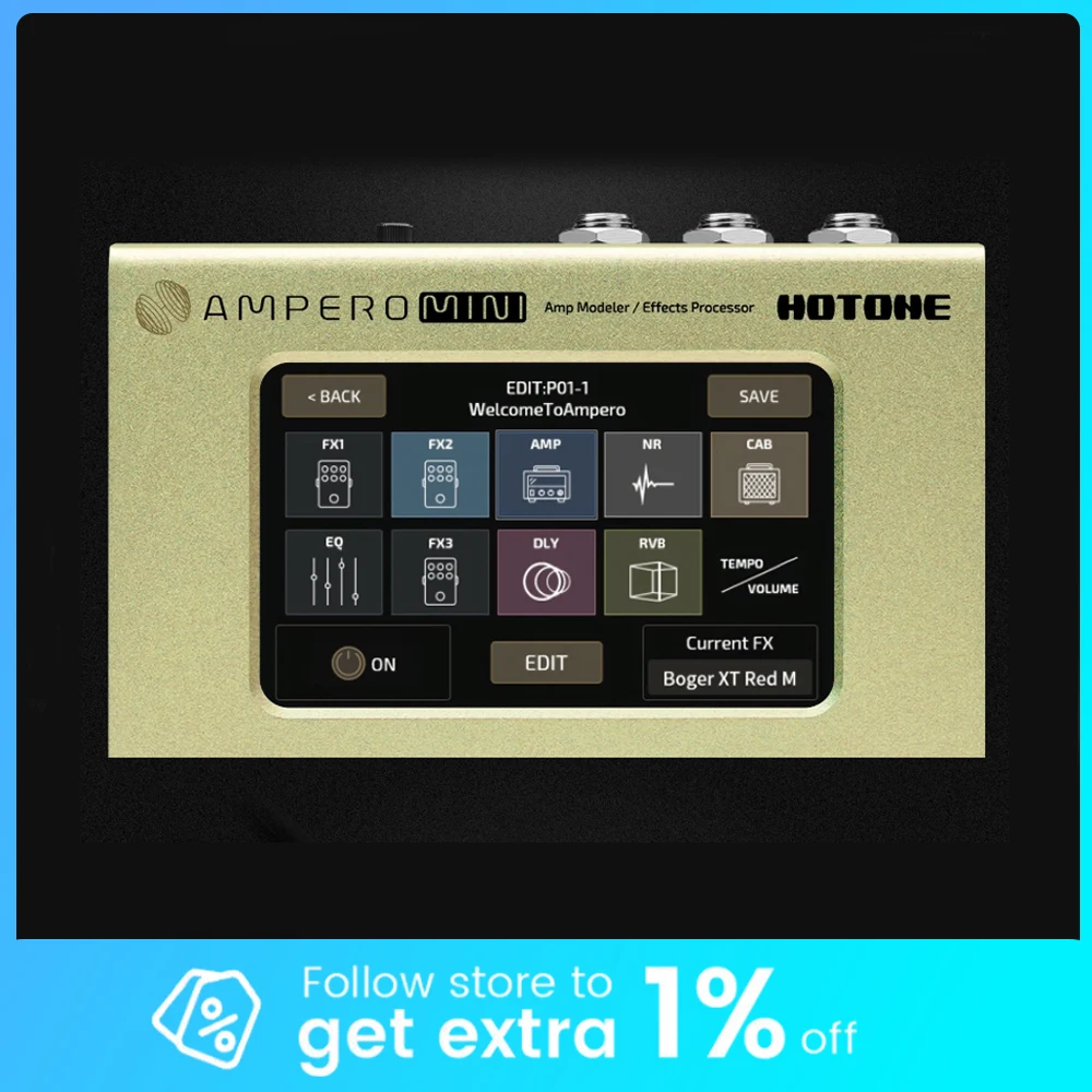HOTONE Ampero Mini MP-50 Guitar Bass Amp Modeling Multi effect Stereo ...