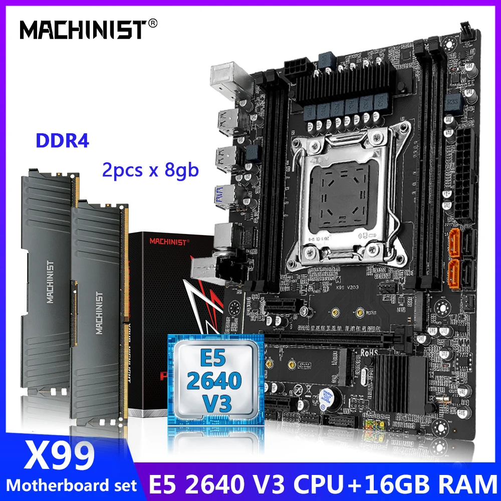 Machinist X99 Motherboard Combo Set With Lga 2011-3 Xeon E5 2640 V3 Cpu ...