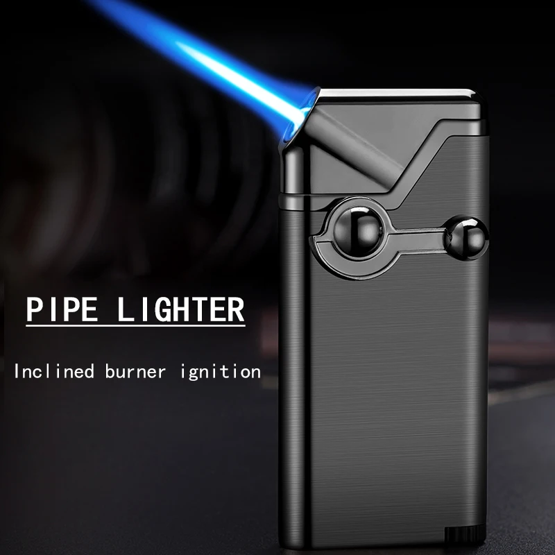 New-Oblique-Fire-Port-Ignition-Windproof-Metal-Lighter-Cigarette-Cigar ...